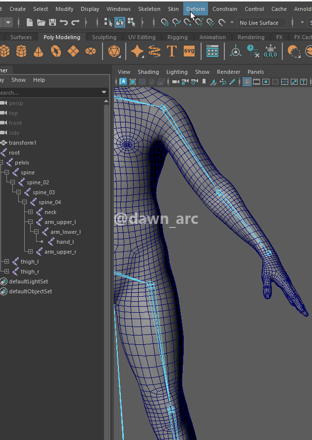 [Maya]Rigging 02 - Skinning